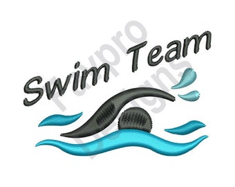 Swim Machine Embroidery Design - Etsy