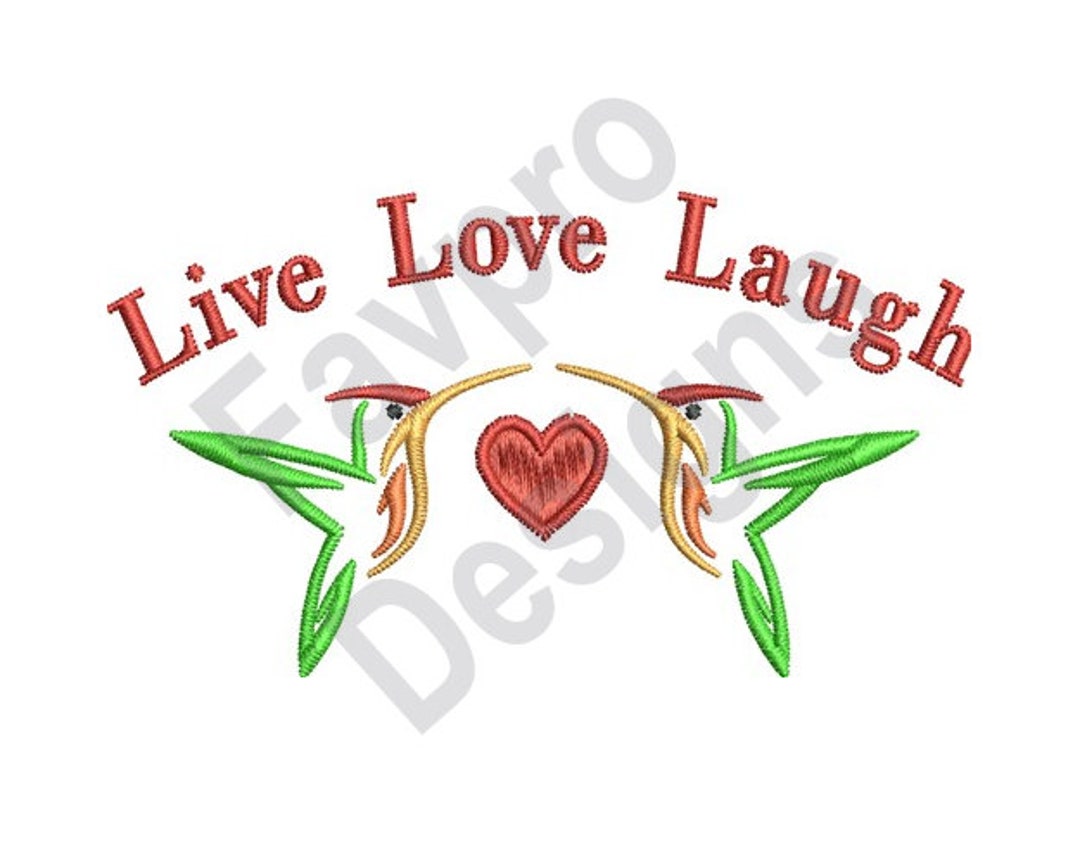 Live Love Laugh - Machine Embroidery Design - Etsy