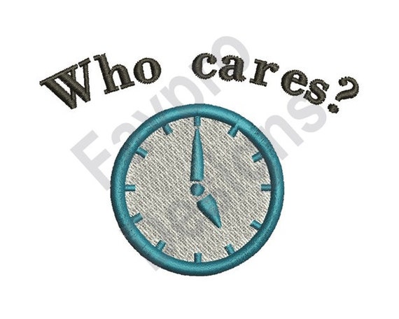 Who Cares Machine Embroidery Design | Etsy