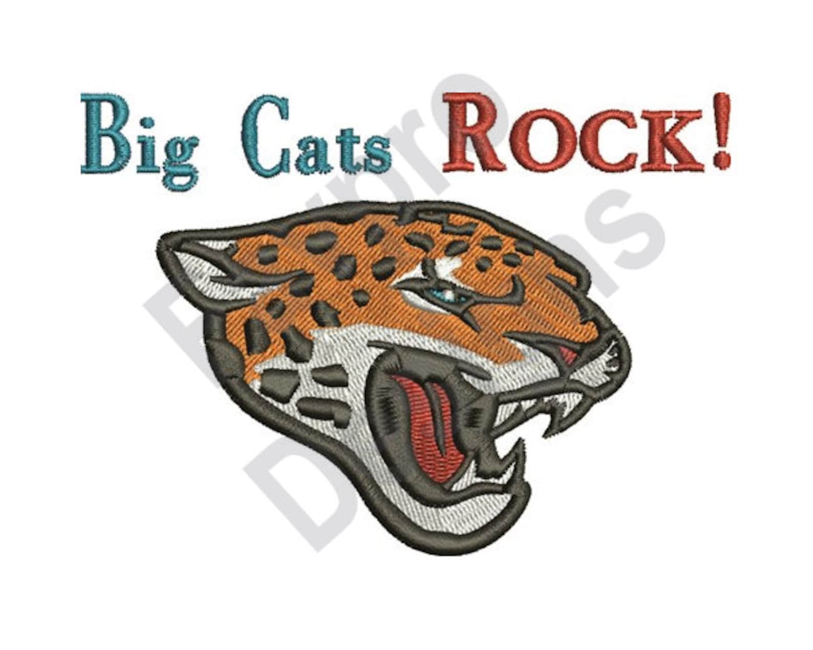 Big Cats Rock Machine Embroidery Design - Etsy