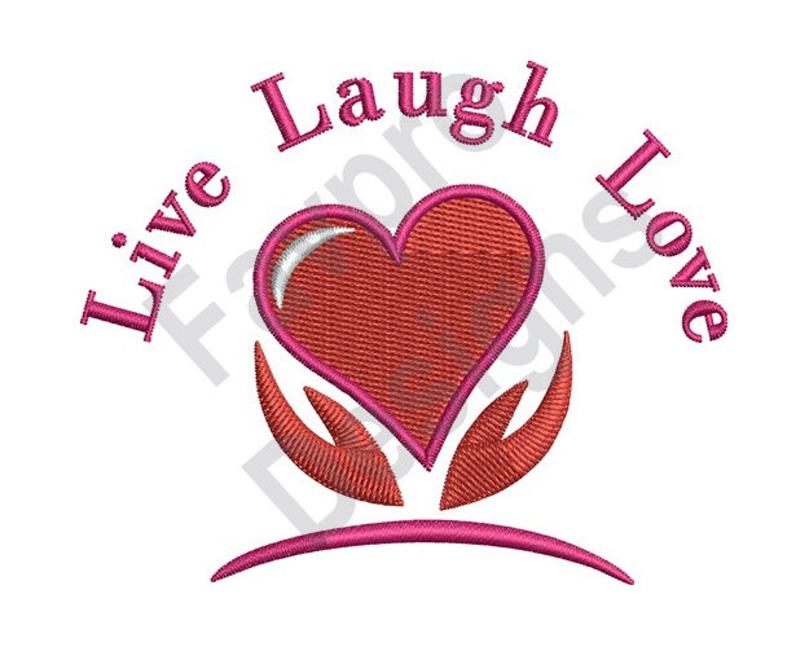 Live Laugh Love - Machine Embroidery Design - Etsy