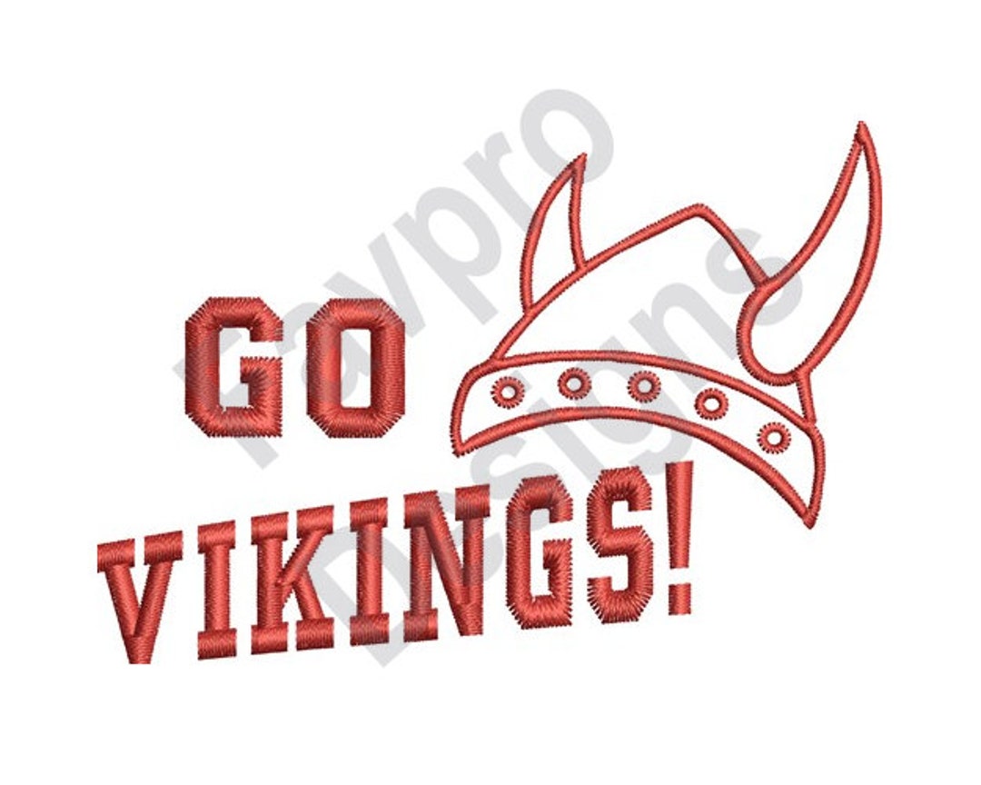 Go Vikings - Machine Embroidery Design - Etsy