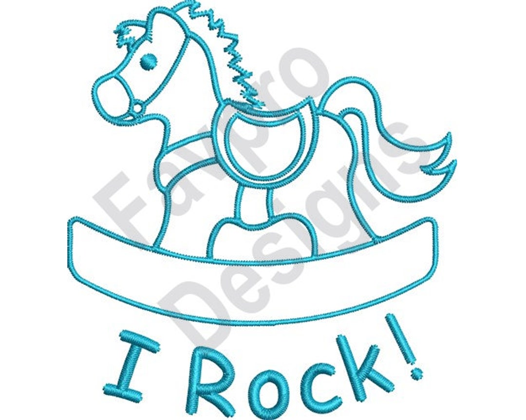 Rocking Horse Outline - Machine Embroidery Design - Etsy