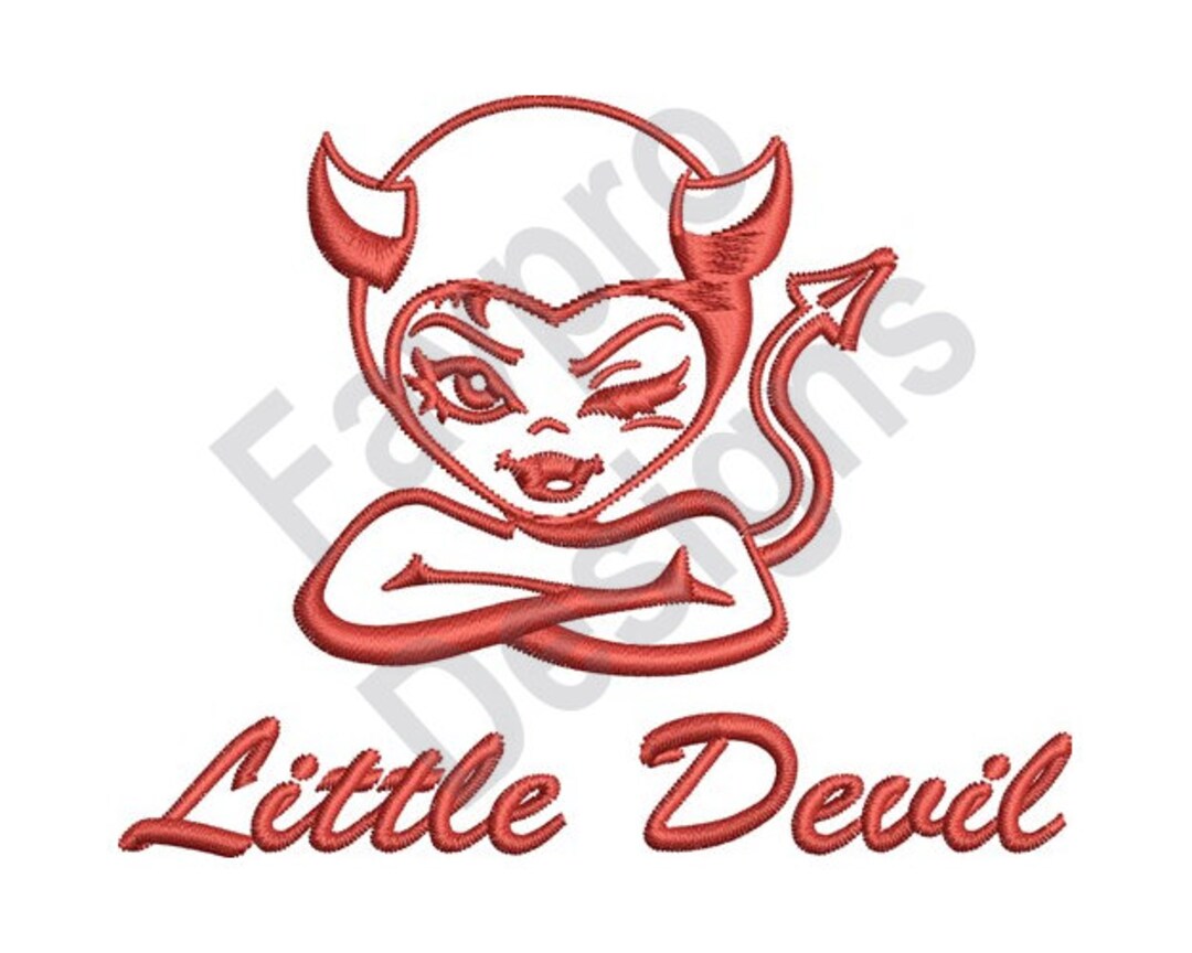 Little Devil - Machine Embroidery Design - Etsy
