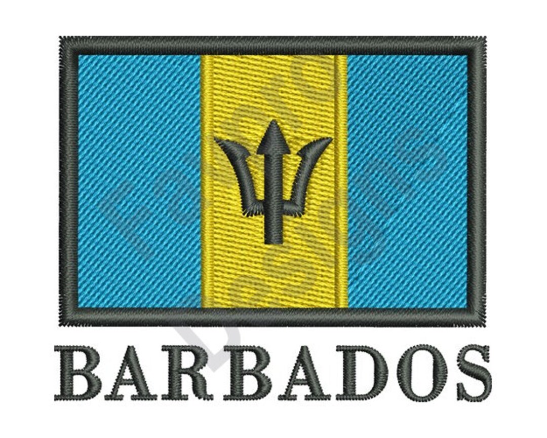 Barbados Flag - Machine Embroidery Design - Etsy
