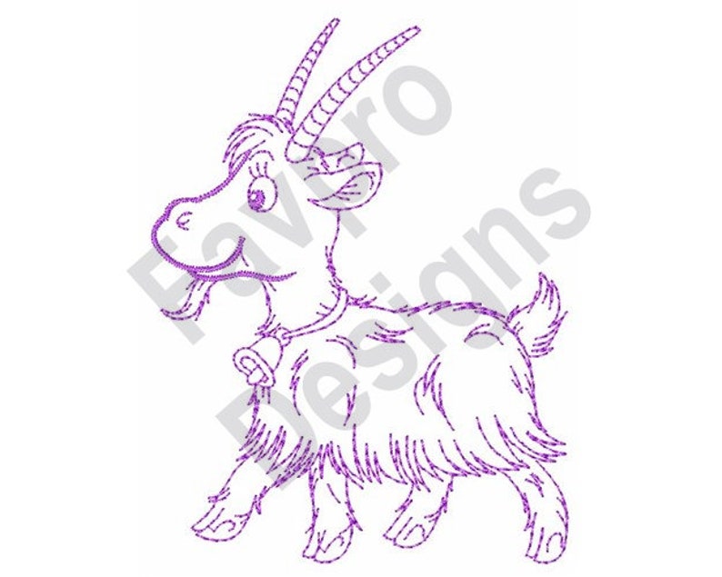 Goat Outline Machine Embroidery Design - Etsy