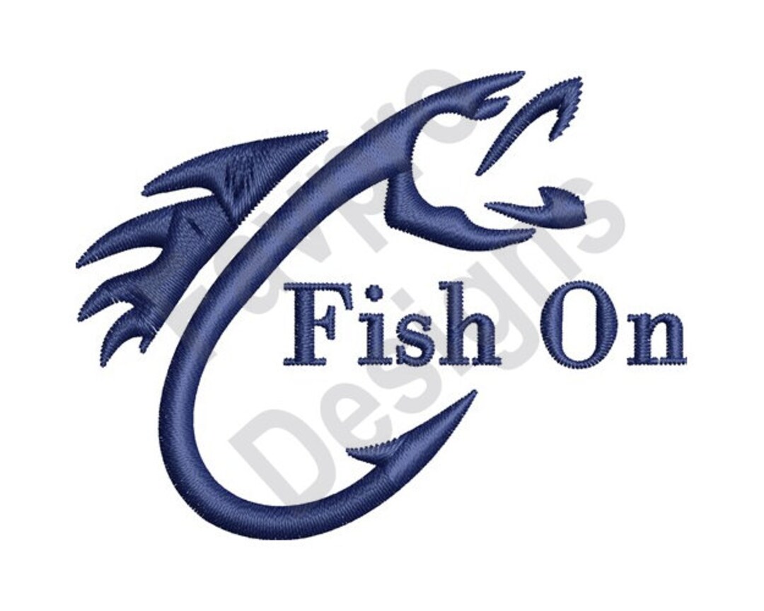 Fish on - Machine Embroidery Design - Etsy