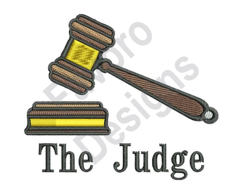 The Judge & Gavel Machine Embroidery Design - Etsy