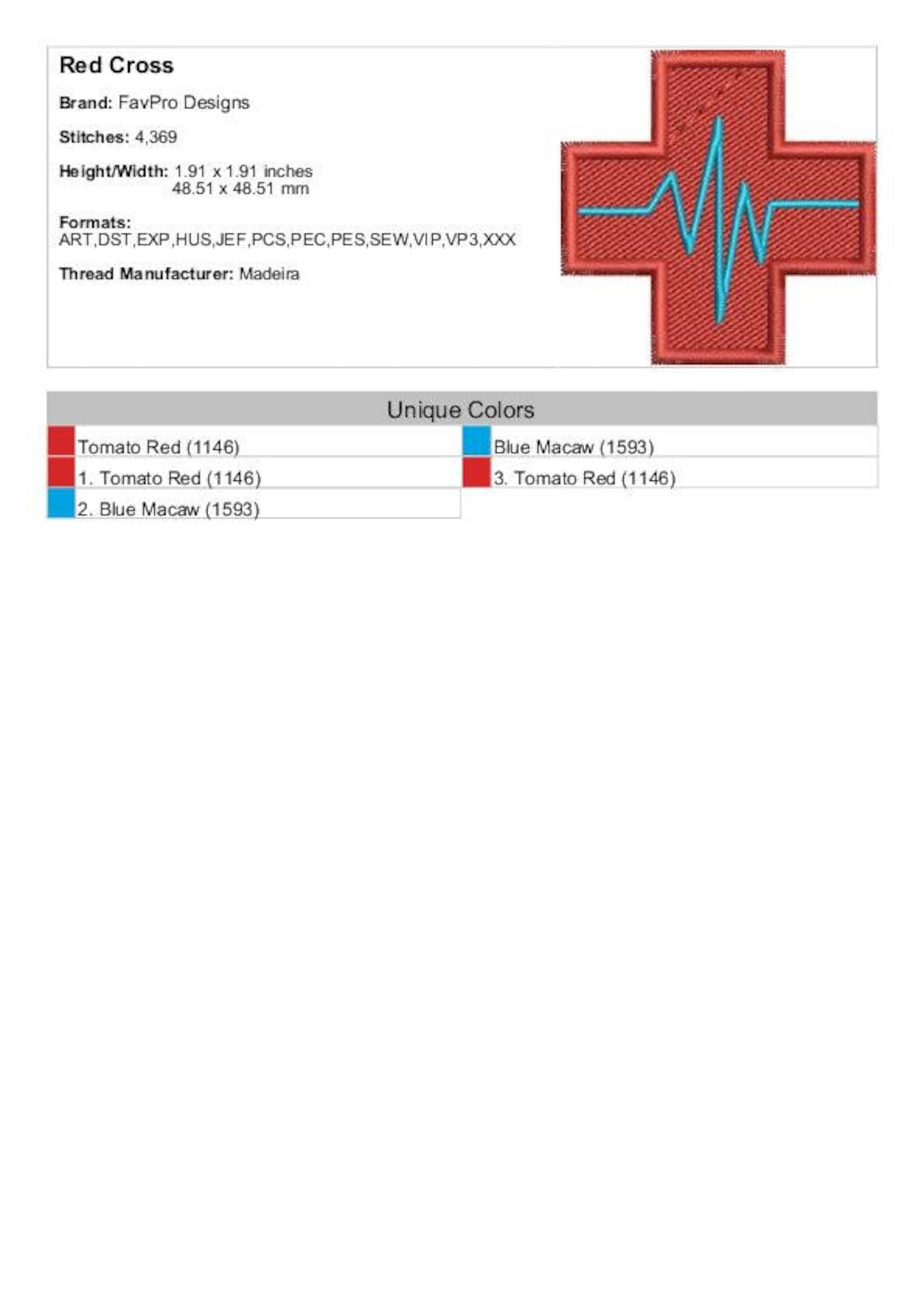 Red Cross - Machine Embroidery Design - Etsy