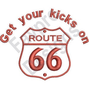 Route 66 Outline - Machine Embroidery Design - Etsy