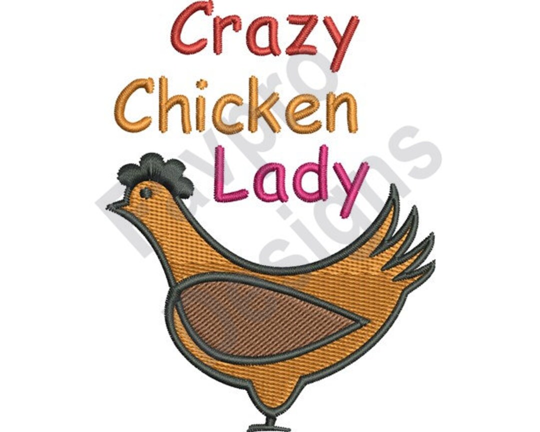 Chicken Lady - Machine Embroidery Design - Etsy