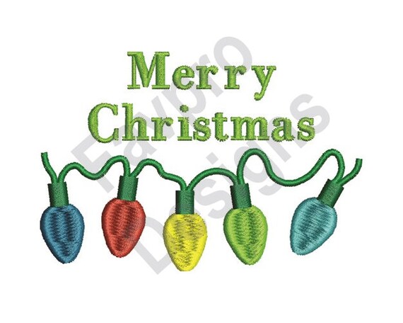 Merry Christmas Machine Embroidery Design | Etsy