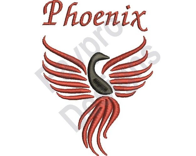 Phoenix Machine Embroidery Design - Etsy