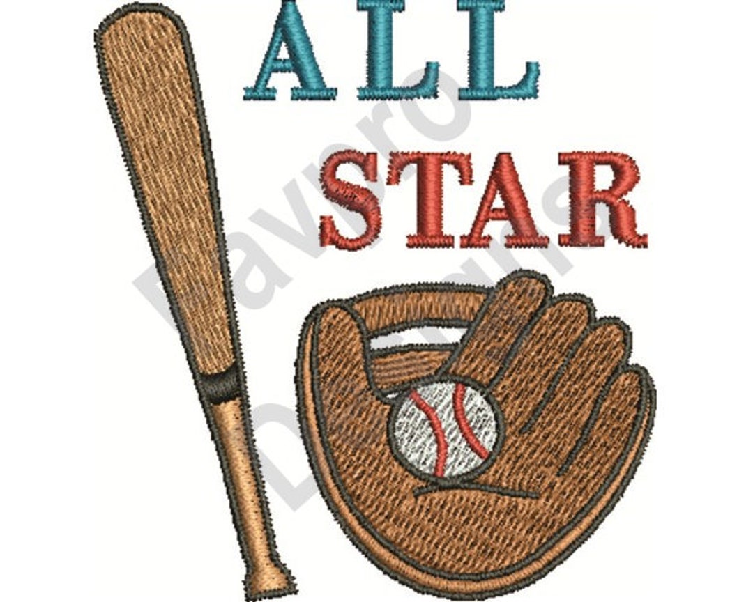 Baseball All Star - Machine Embroidery Design - Etsy