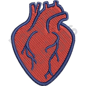 Human Heart - Machine Embroidery Design - Etsy