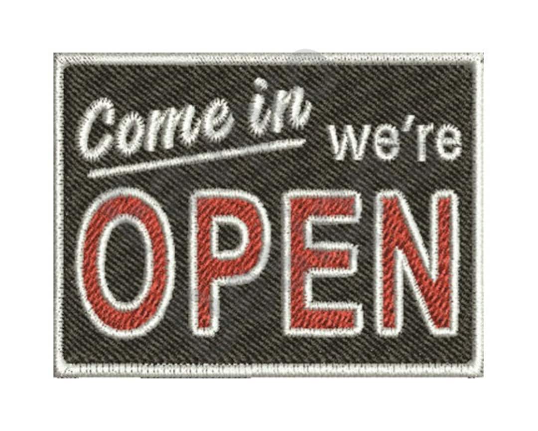 Open Sign - Machine Embroidery Design - Etsy