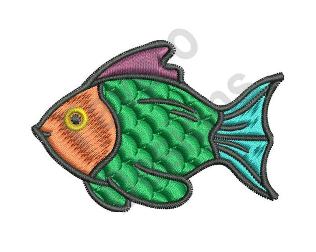 Colorful Fish - Machine Embroidery Design - Etsy