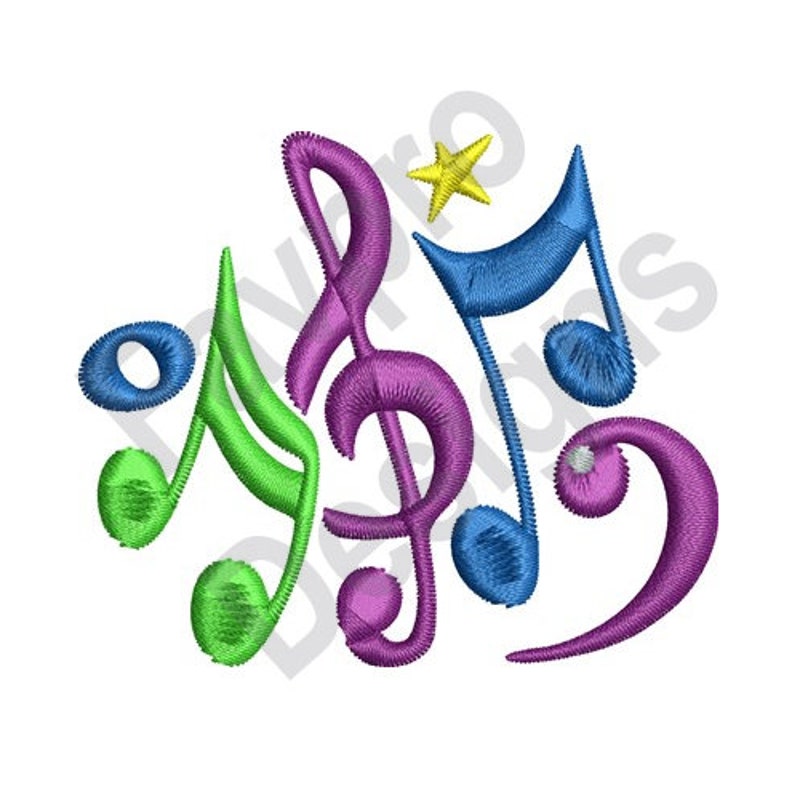 Music Notes Applique - Etsy