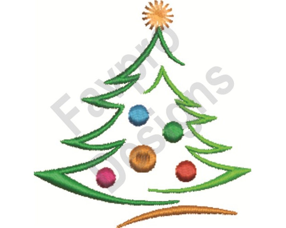 Christmas Tree - Machine Embroidery Design - Etsy