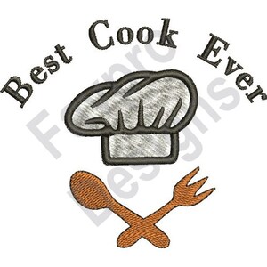 Best Cook Ever Machine Embroidery Design - Etsy