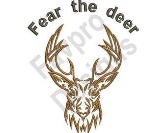 Whitetail Deer Scene Machine Embroidery Design