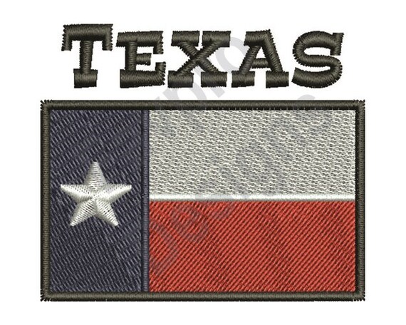 Flag of Texas Machine Embroidery Design | Etsy