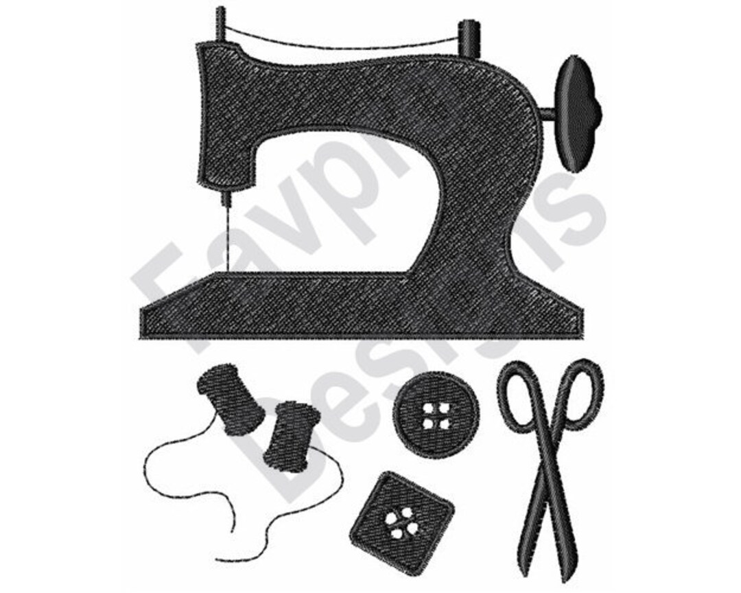 Sewing Machine - Machine Embroidery Design - Etsy