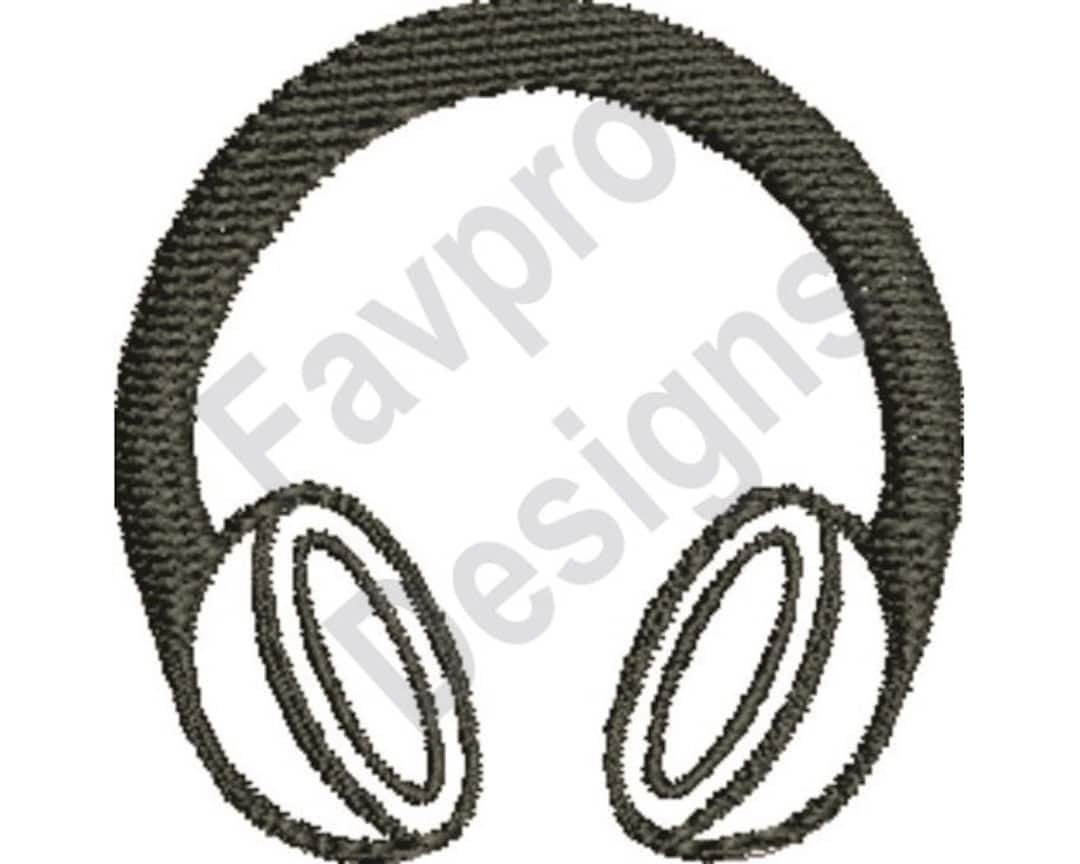 Headphone - Machine Embroidery Design - Etsy