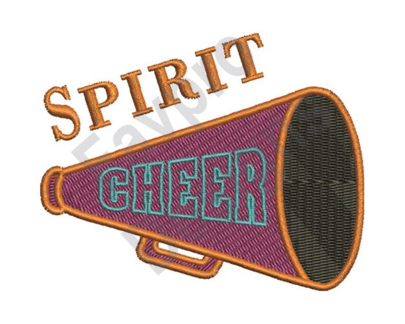 Spirit Cheer Machine Embroidery Design - Etsy