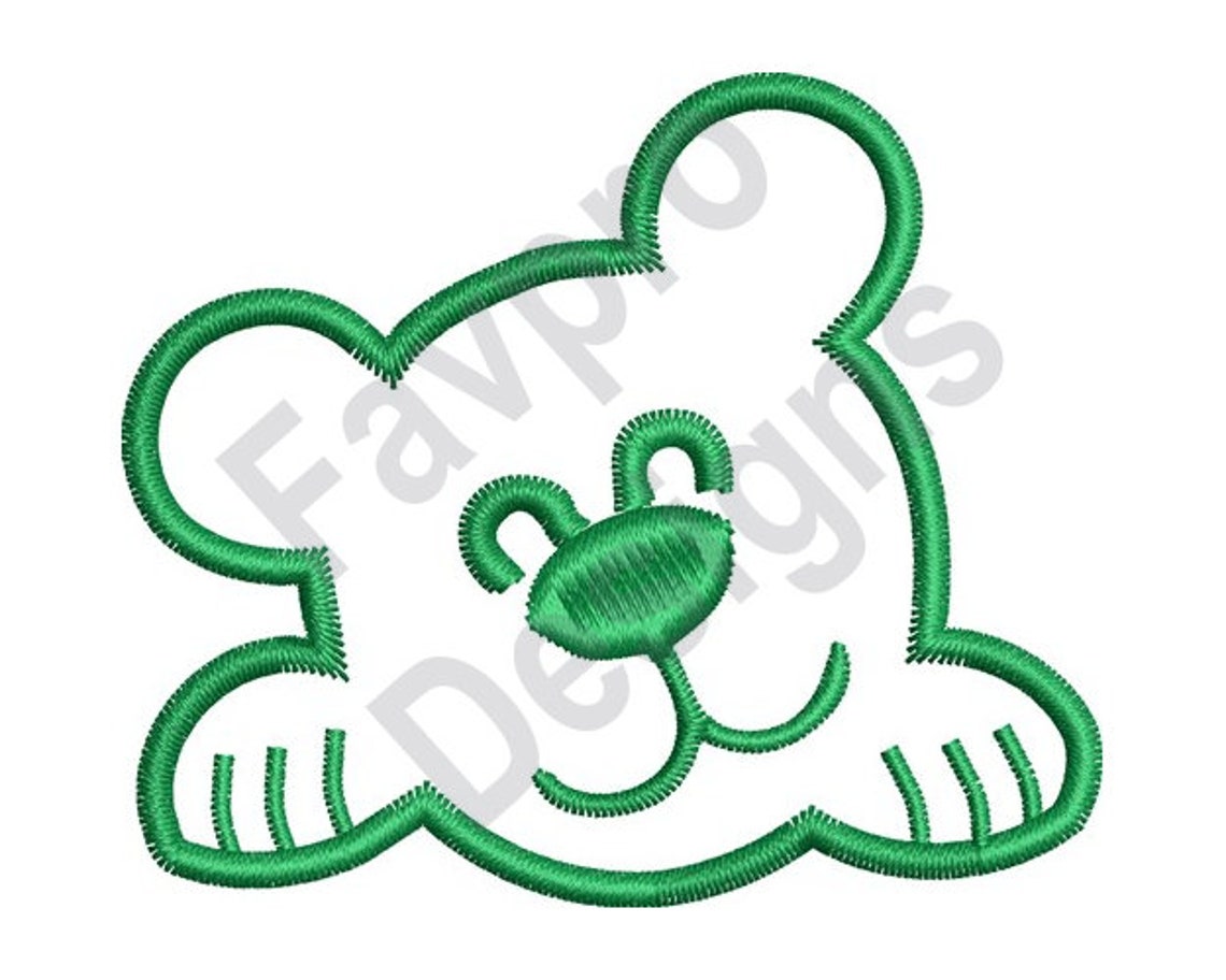 Bear Outline Machine Embroidery Design - Etsy