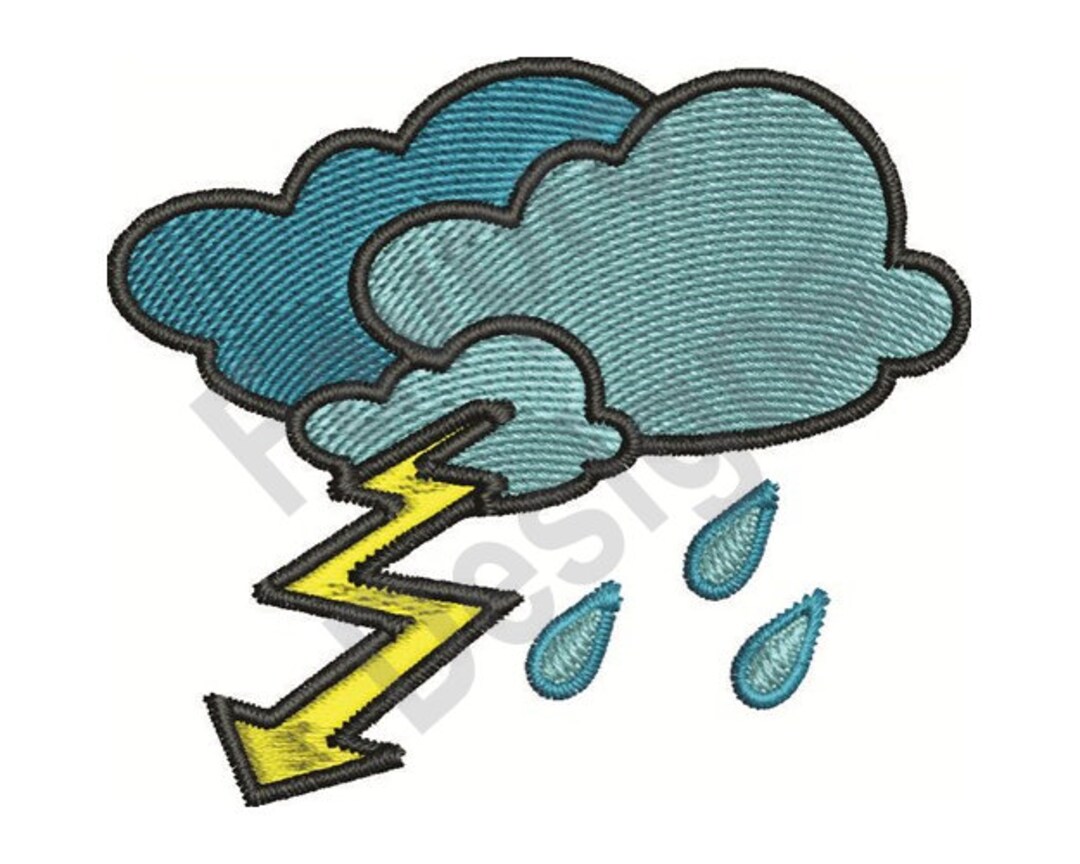 Storm Clouds - Machine Embroidery Design - Etsy