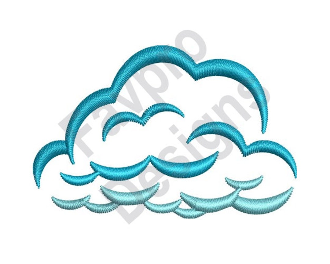 Fluffy Clouds - Machine Embroidery Design - Etsy
