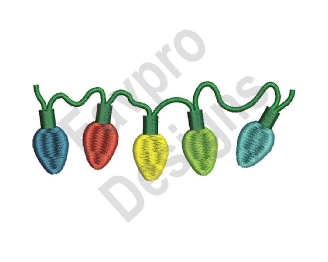 Christmas Lights - Machine Embroidery Design - Etsy