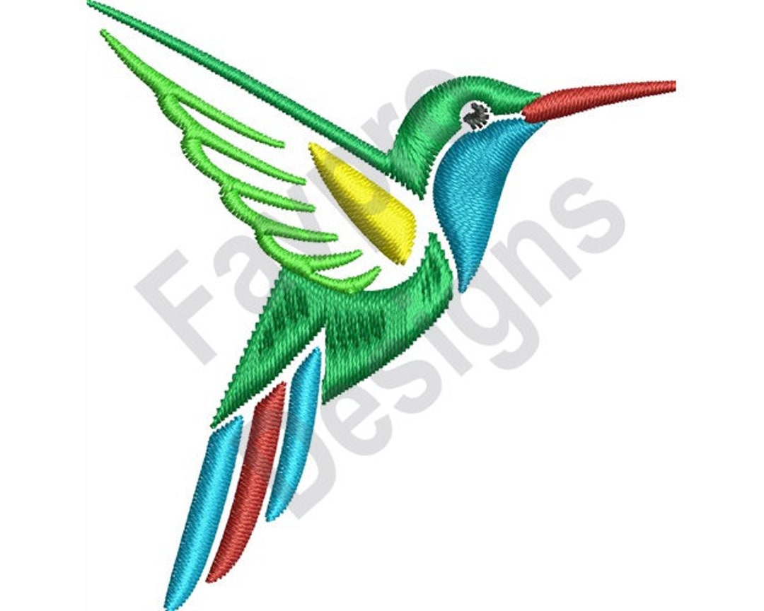 Hummingbird Machine Embroidery Design - Etsy
