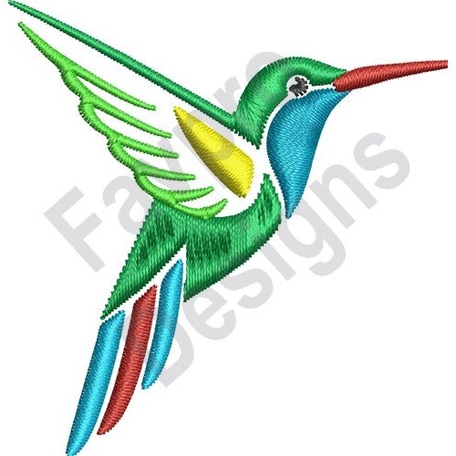 Hummingbird Machine Embroidery Design 4 Sizes for Instant - Etsy