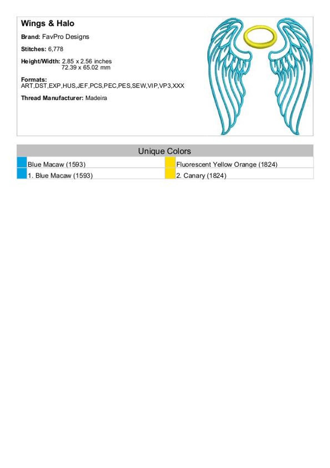 Wings & Halo Machine Embroidery Design - Etsy