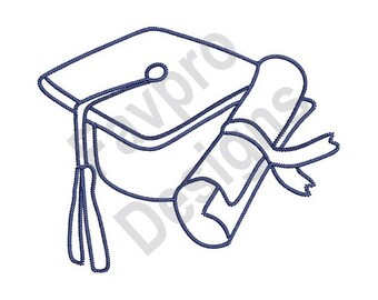 Graduation Cap Machine Embroidery Design, Embroidery Designs, Machine ...