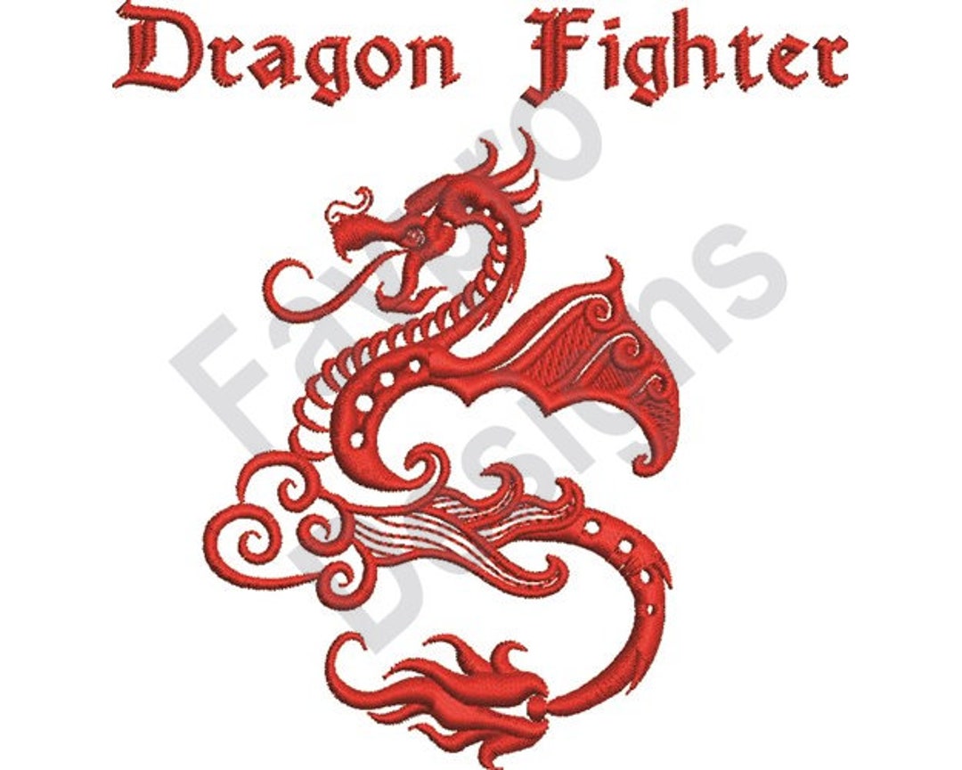 Dragon Fighter - Machine Embroidery Design - Etsy