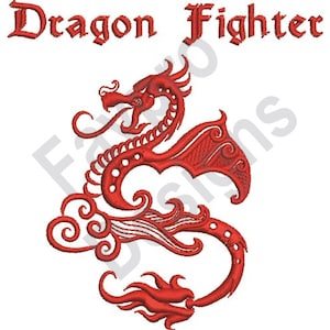 Dragon Fighter - Machine Embroidery Design - Etsy