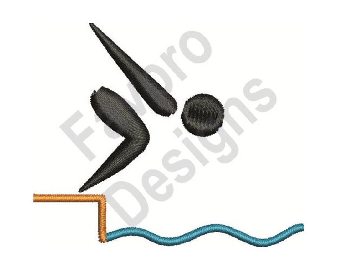 Swimmer - Machine Embroidery Design - Etsy