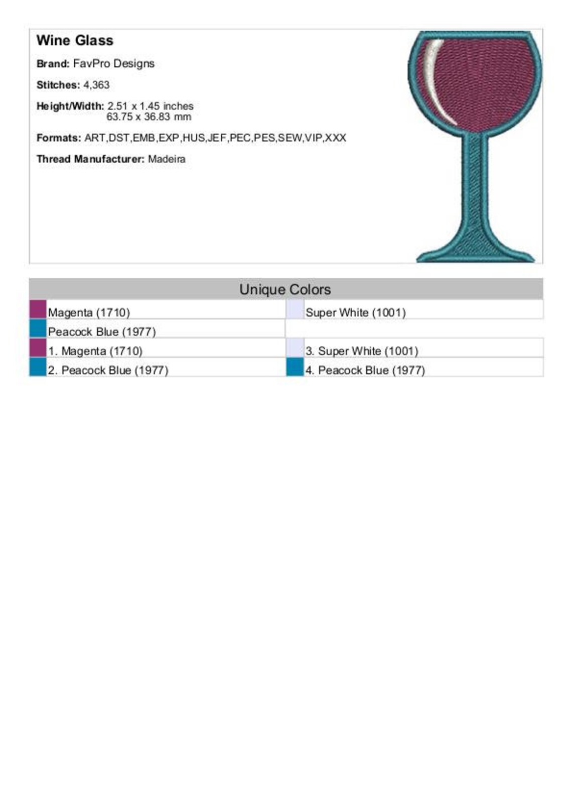 Wine Glass - Machine Embroidery Design - Etsy