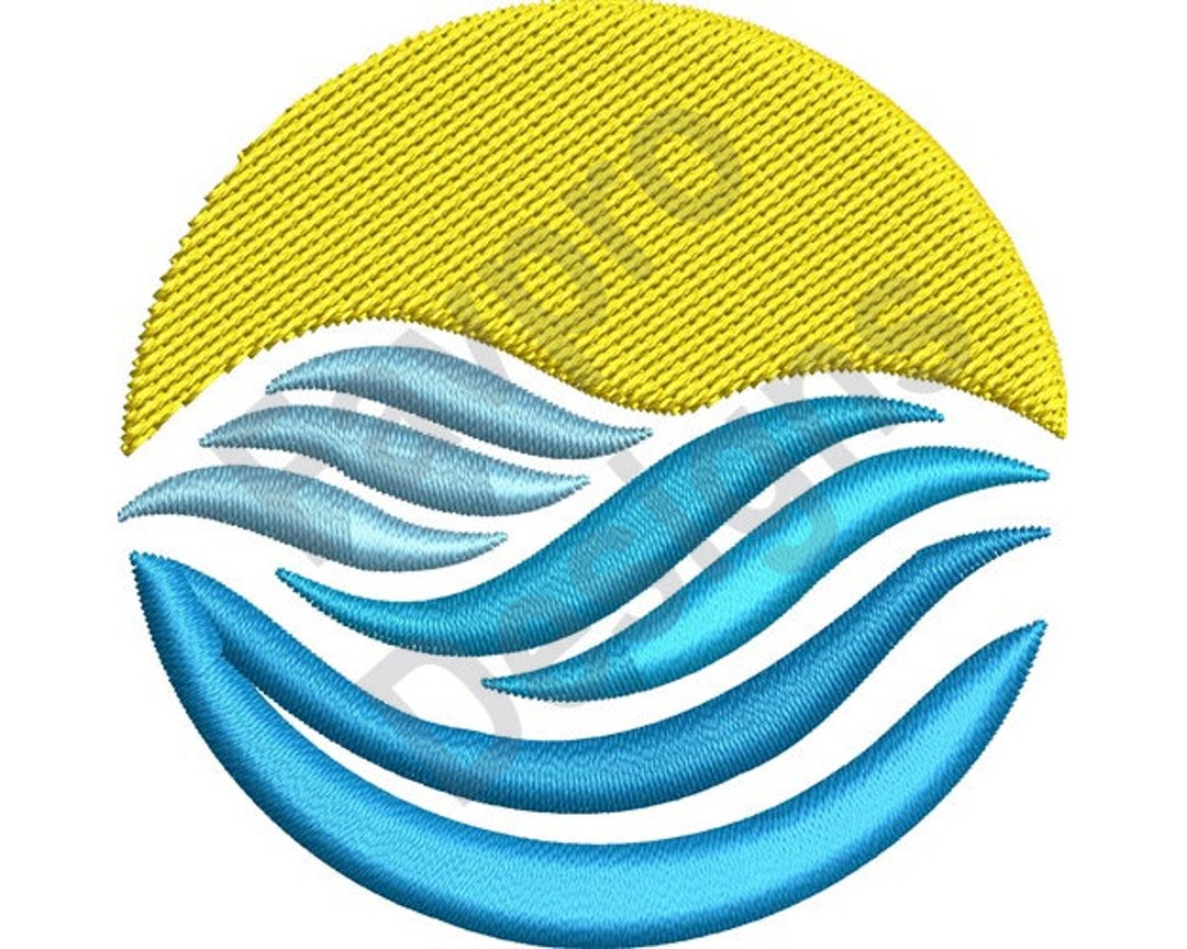 Ocean Sunset - Machine Embroidery Design - Etsy