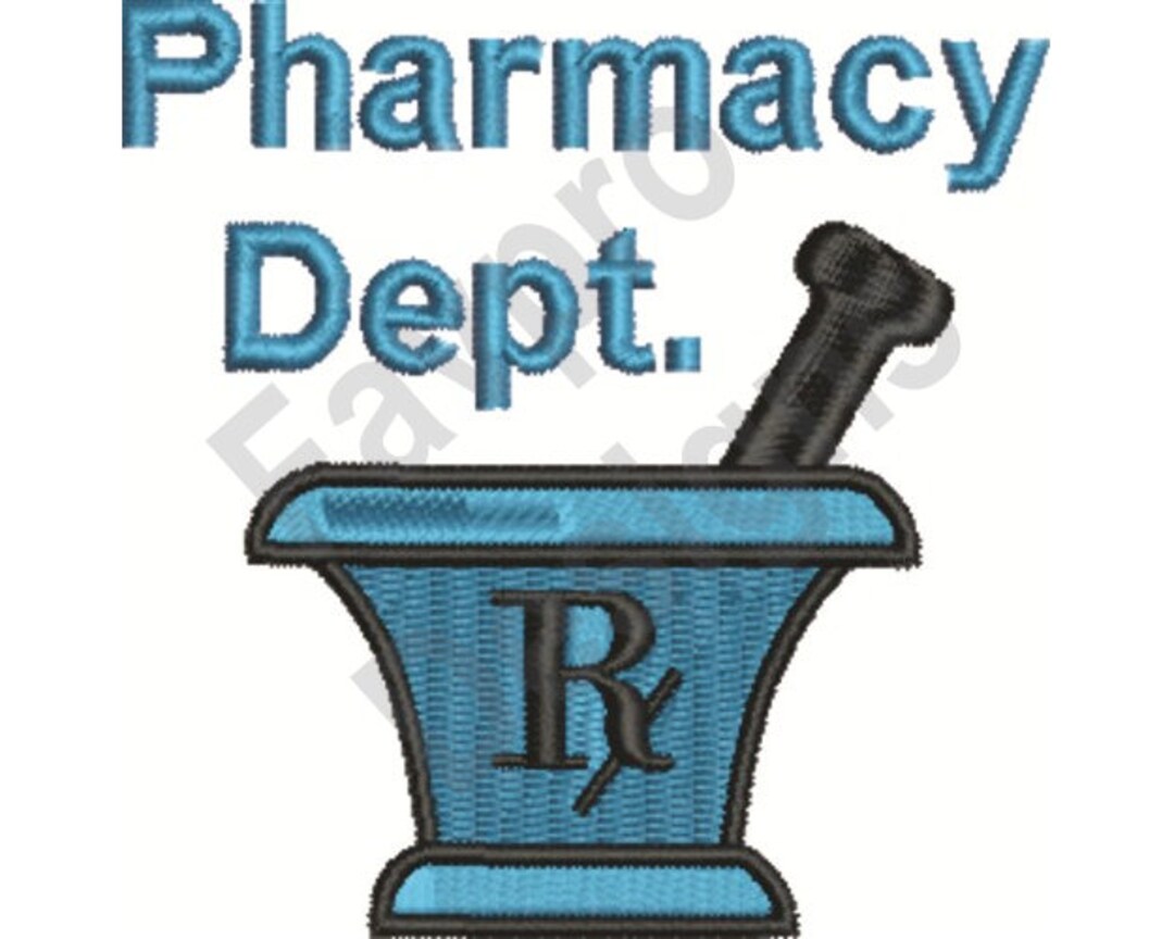Pharmacy Dept - Machine Embroidery Design - Etsy