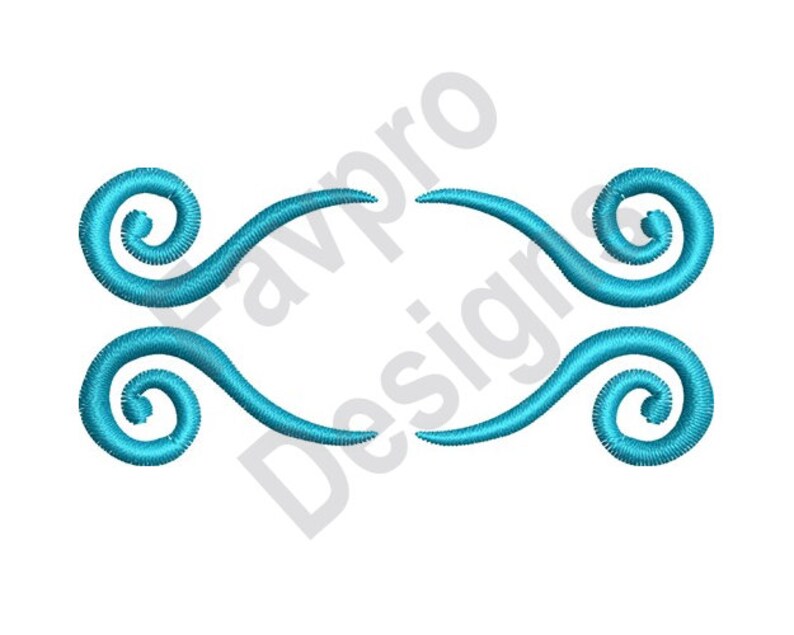 Scroll Machine Embroidery Design | Etsy