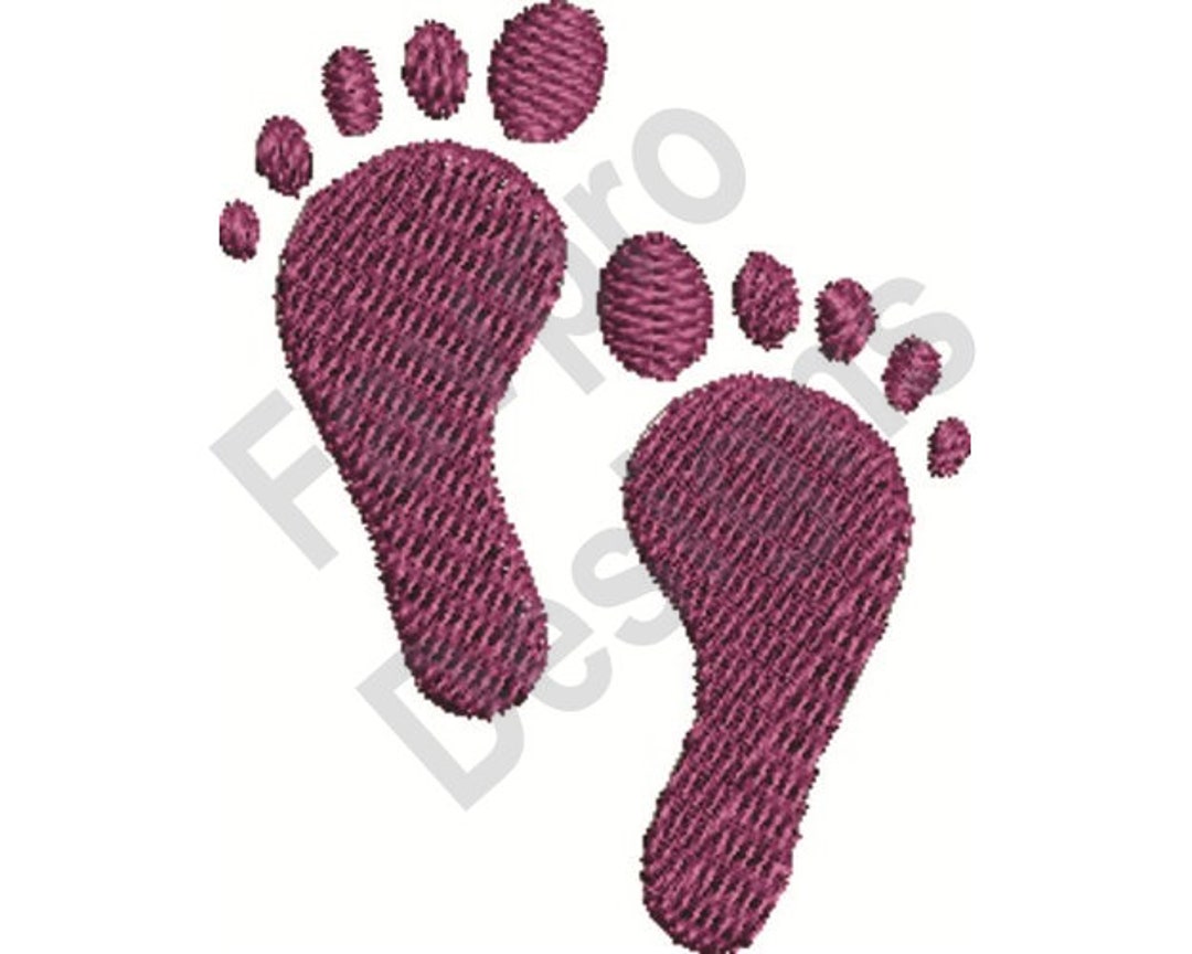 Foot Print - Machine Embroidery Design - Etsy