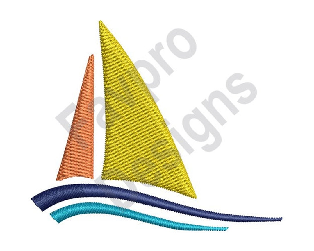 Sail Boat - Machine Embroidery Design - Etsy