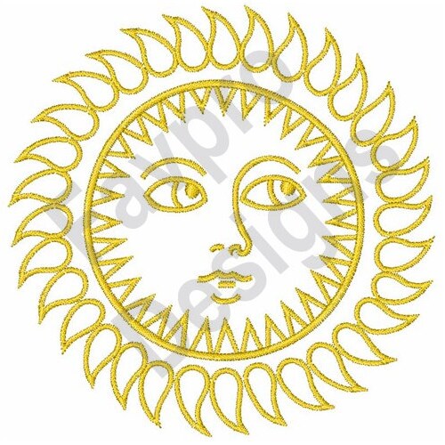 Happy Sun Machine Embroidery Design Kawaii Sun Embroidery - Etsy