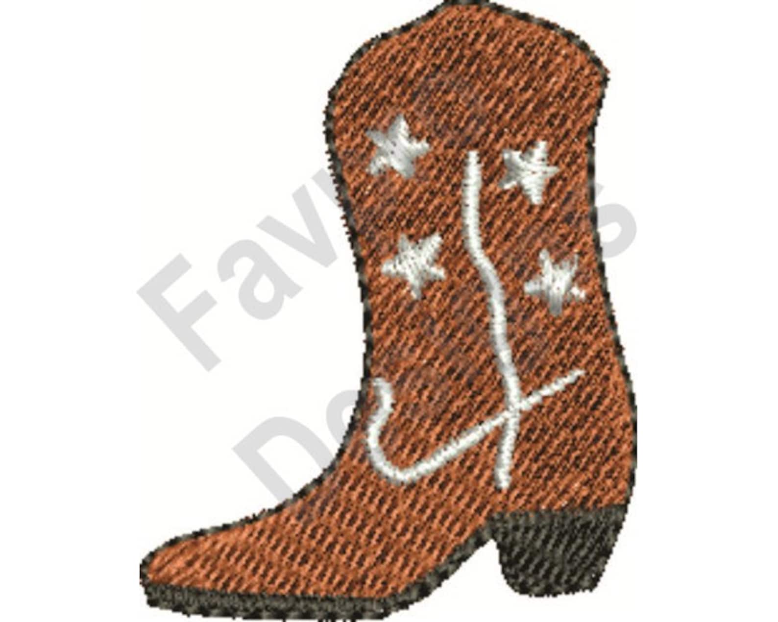 Cowboy Boot Machine Embroidery Design | Etsy