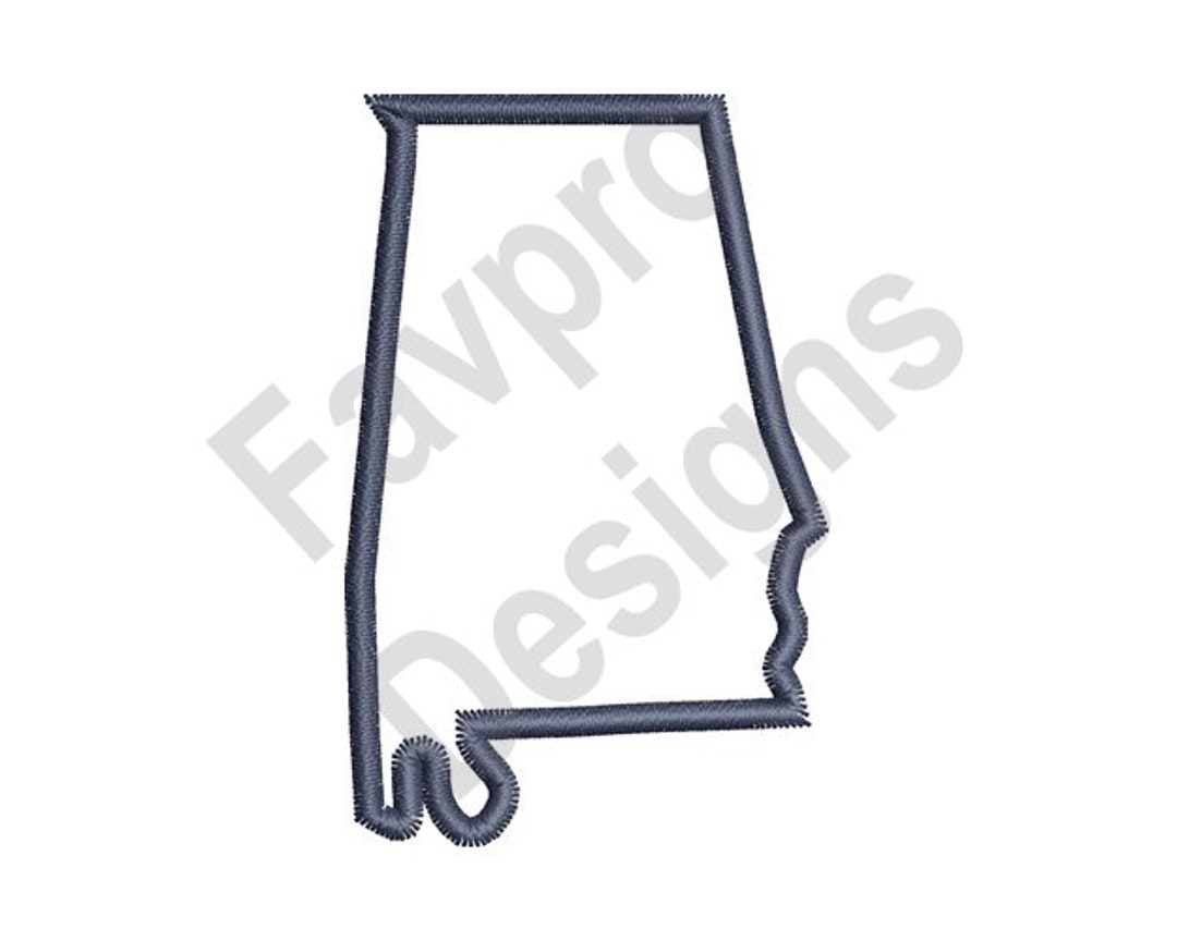 Alabama Outline - Machine Embroidery Design - Etsy