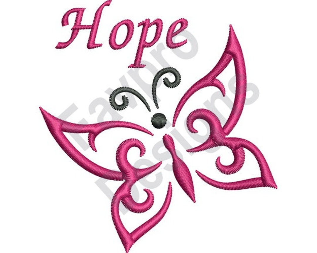 Butterfly Hope - Machine Embroidery Design - Etsy